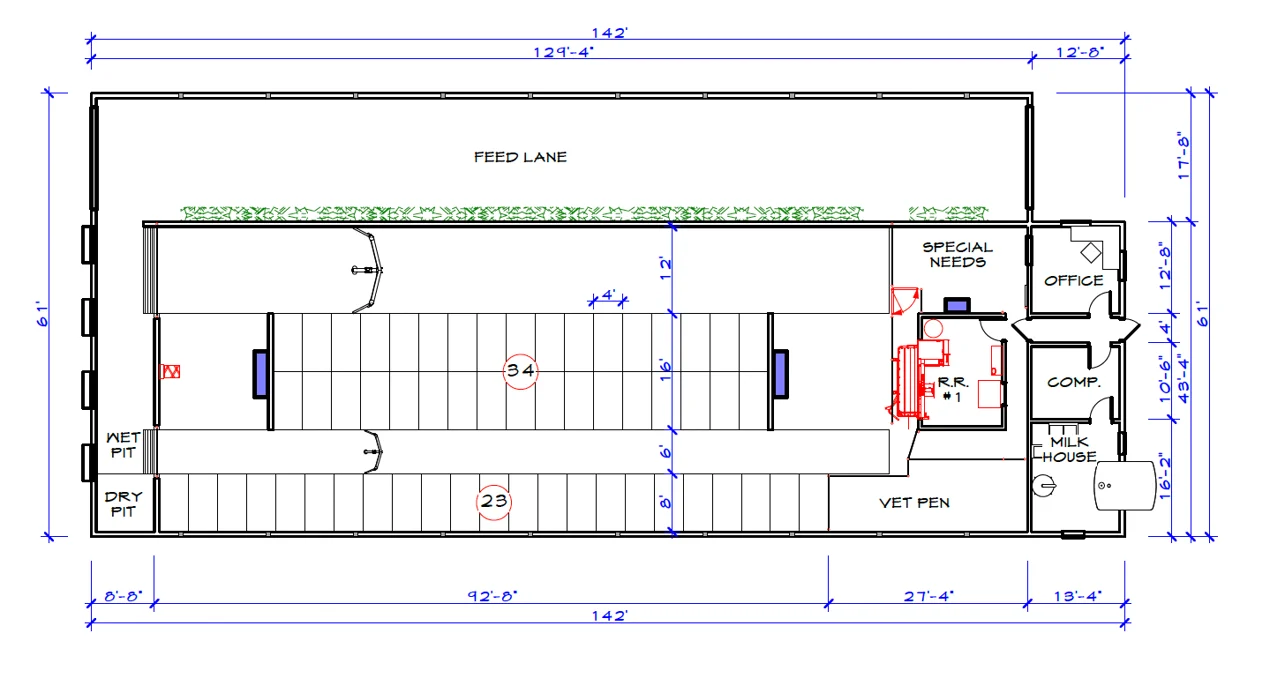Designing A Freestall Barn for Lely Automated Dairy Systems